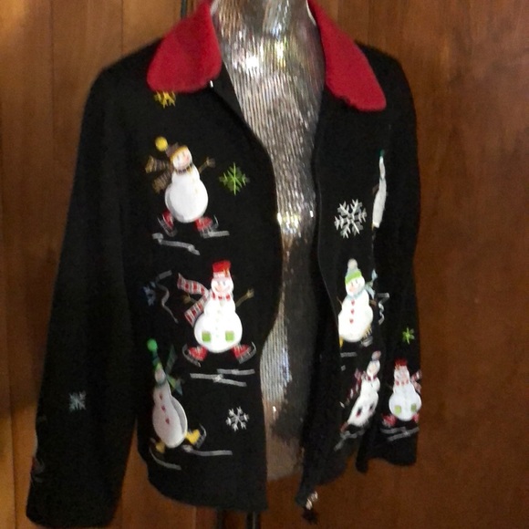 Onque Casuals | Jackets & Coats | Onque Zip Front Christmas Jacket ...